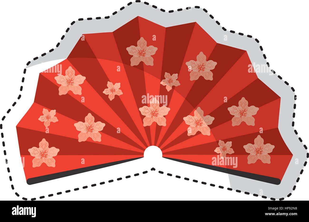 traditional japanese fan isolated vector illustration design Stock ...
