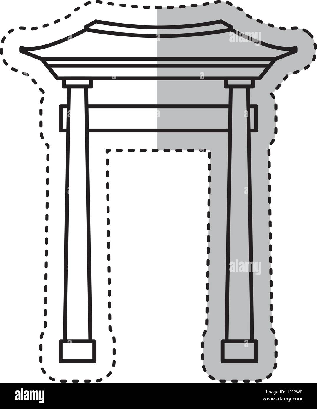 Japanese traditional portal Stock Vector Images - Alamy