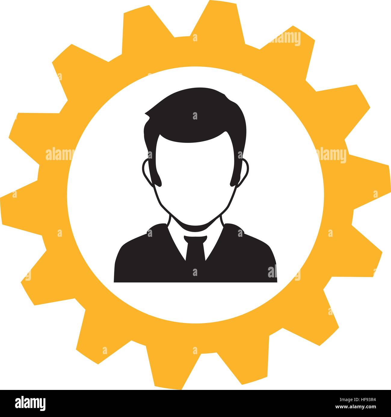 person and gear icon Stock Vector Image & Art - Alamy