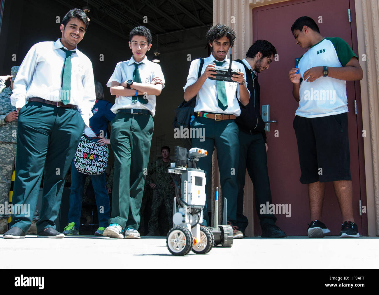 NAVAL SUPPORT ACTIVITY BAHRAIN (April 20, 2015) High-school students ...