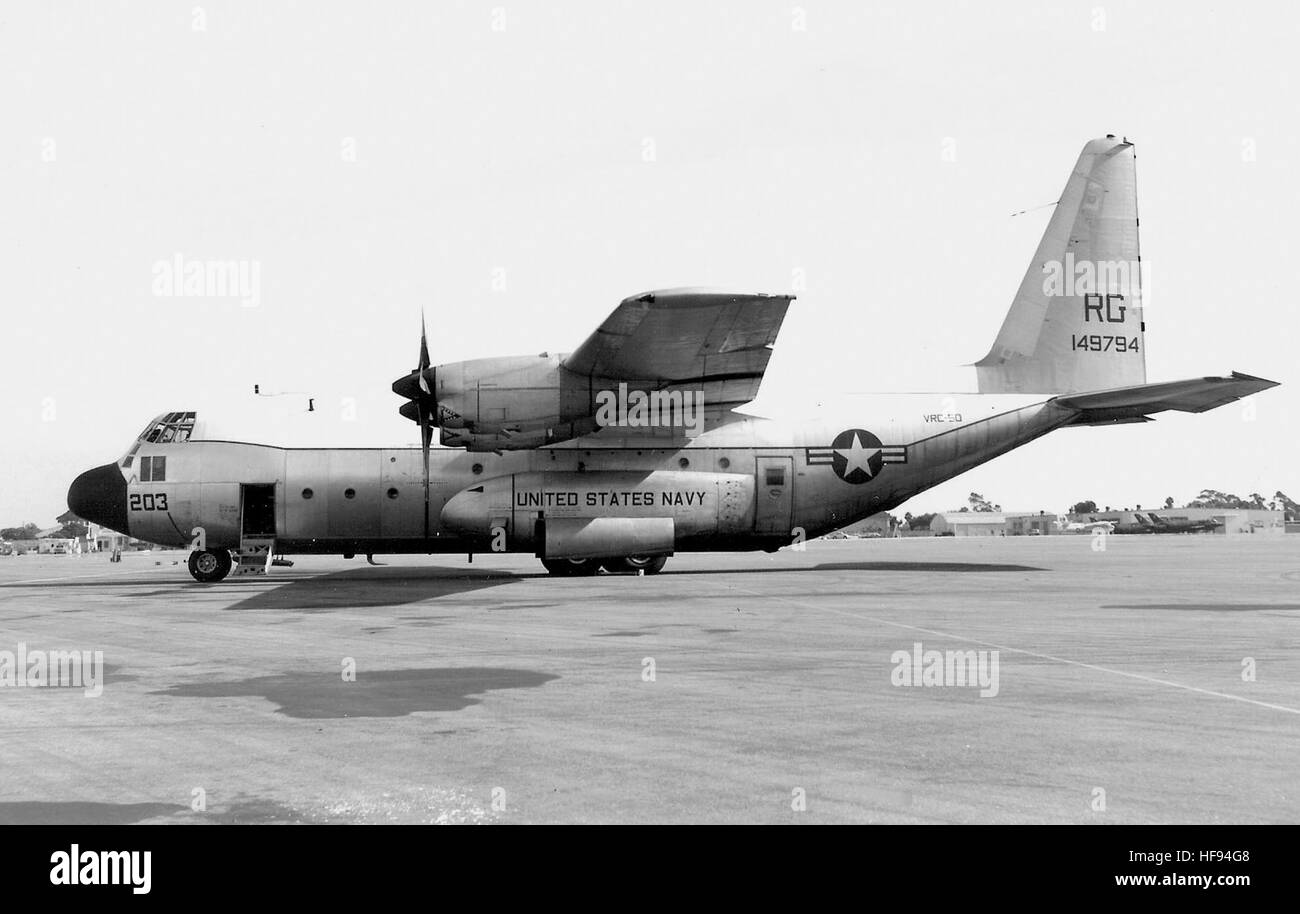 C-130F Hercules VRC-50 at NAF Atsugi Stock Photo - Alamy