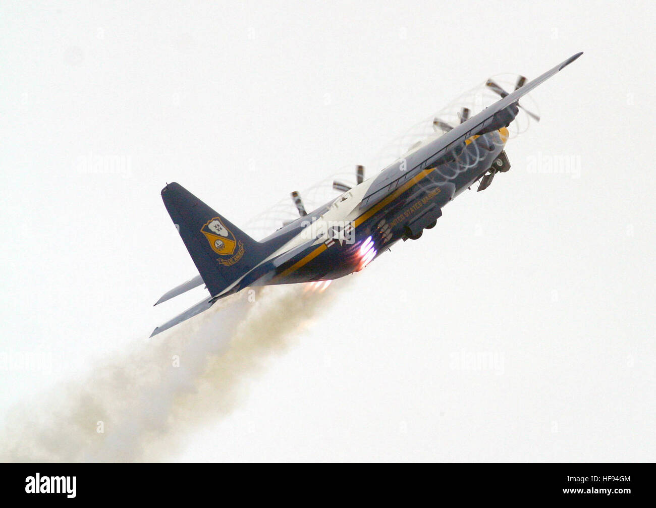 The US Marine Corps (USMC) C-130 Hercules cargo aircraft, Fat Albert ...