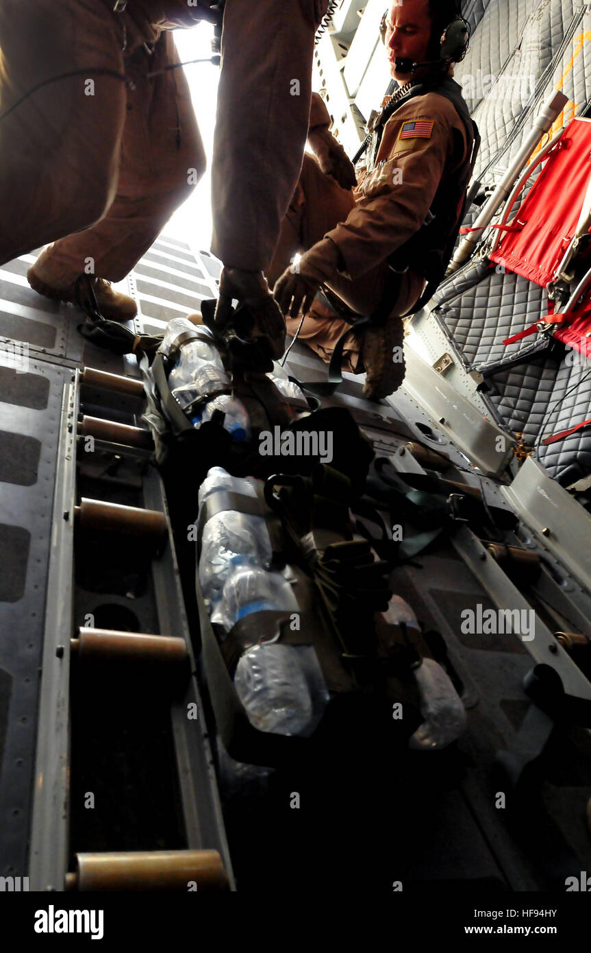 A C-27 Spartan transport aircraft conducted its first air drop in ...