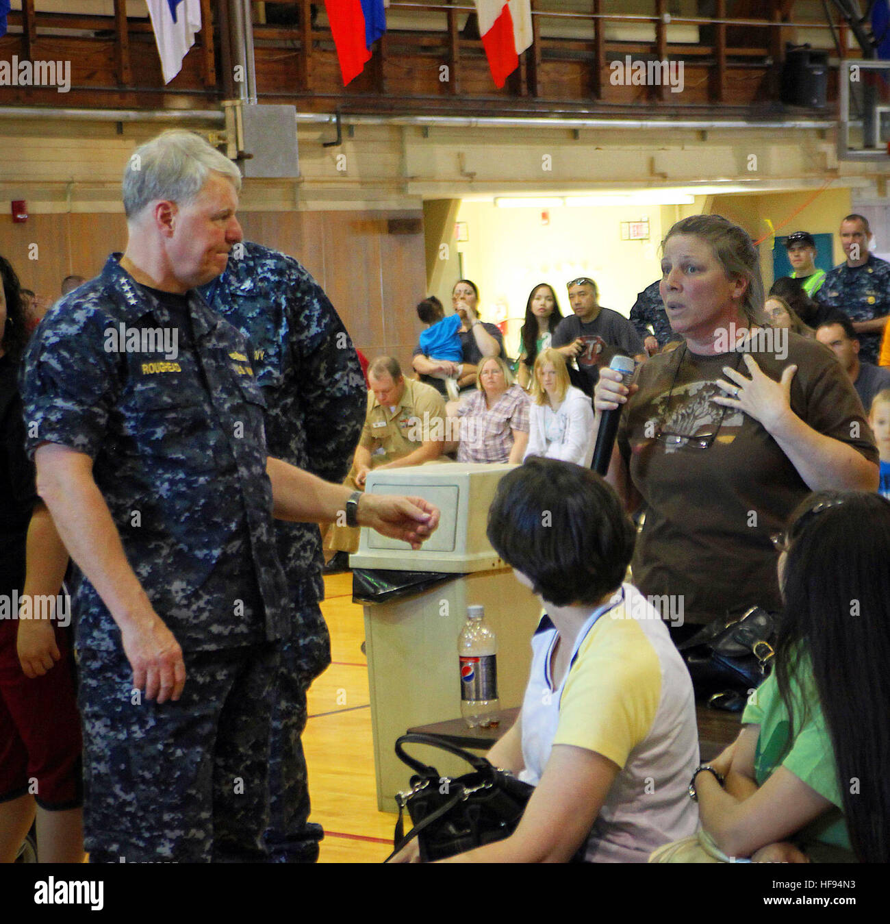 Chief of Naval Operations Adm. Gary Roughead answers questions from ...