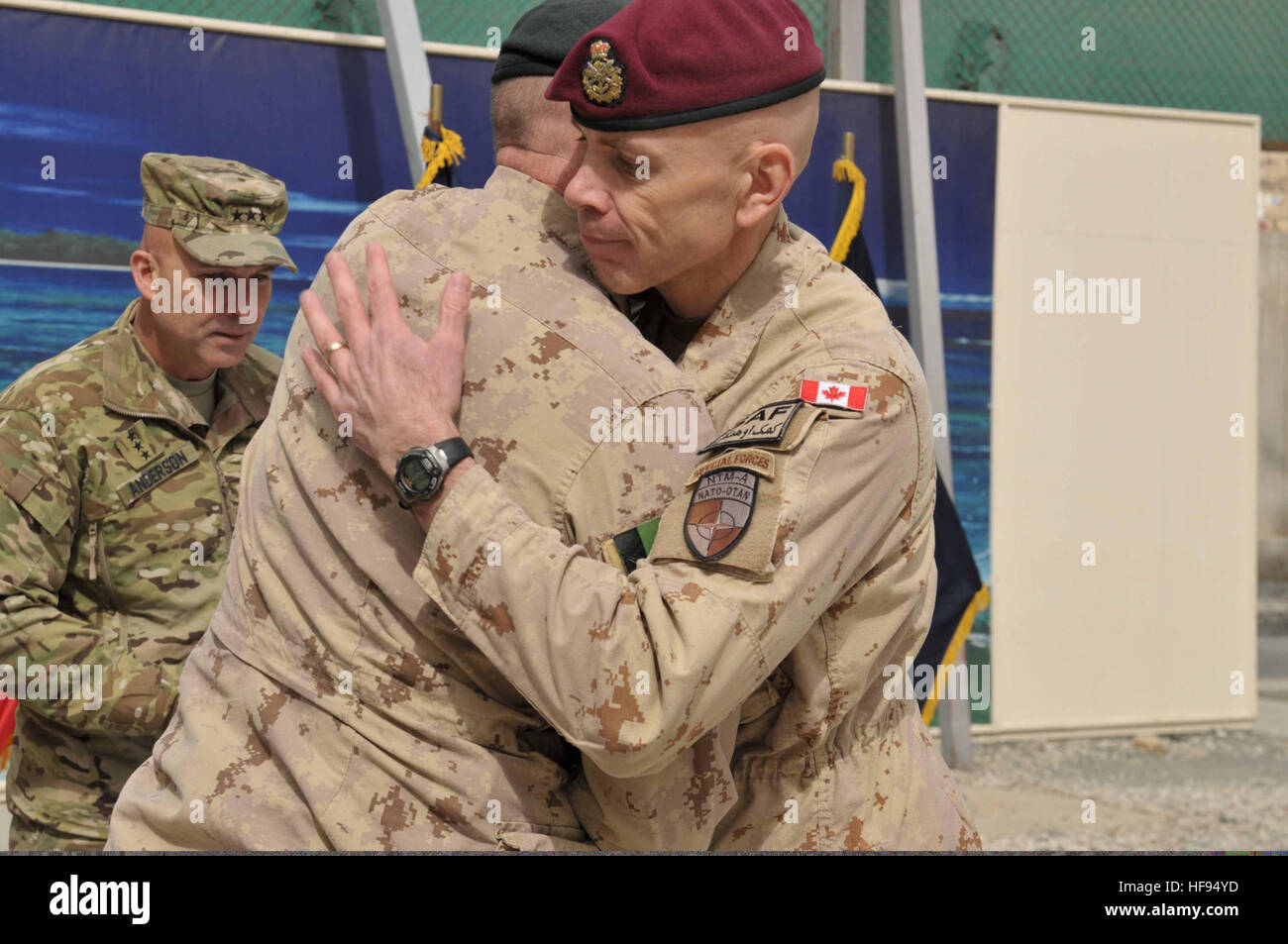Canadian Army Brig. Gen. Wayne Eyre, right, the incoming commander of ...