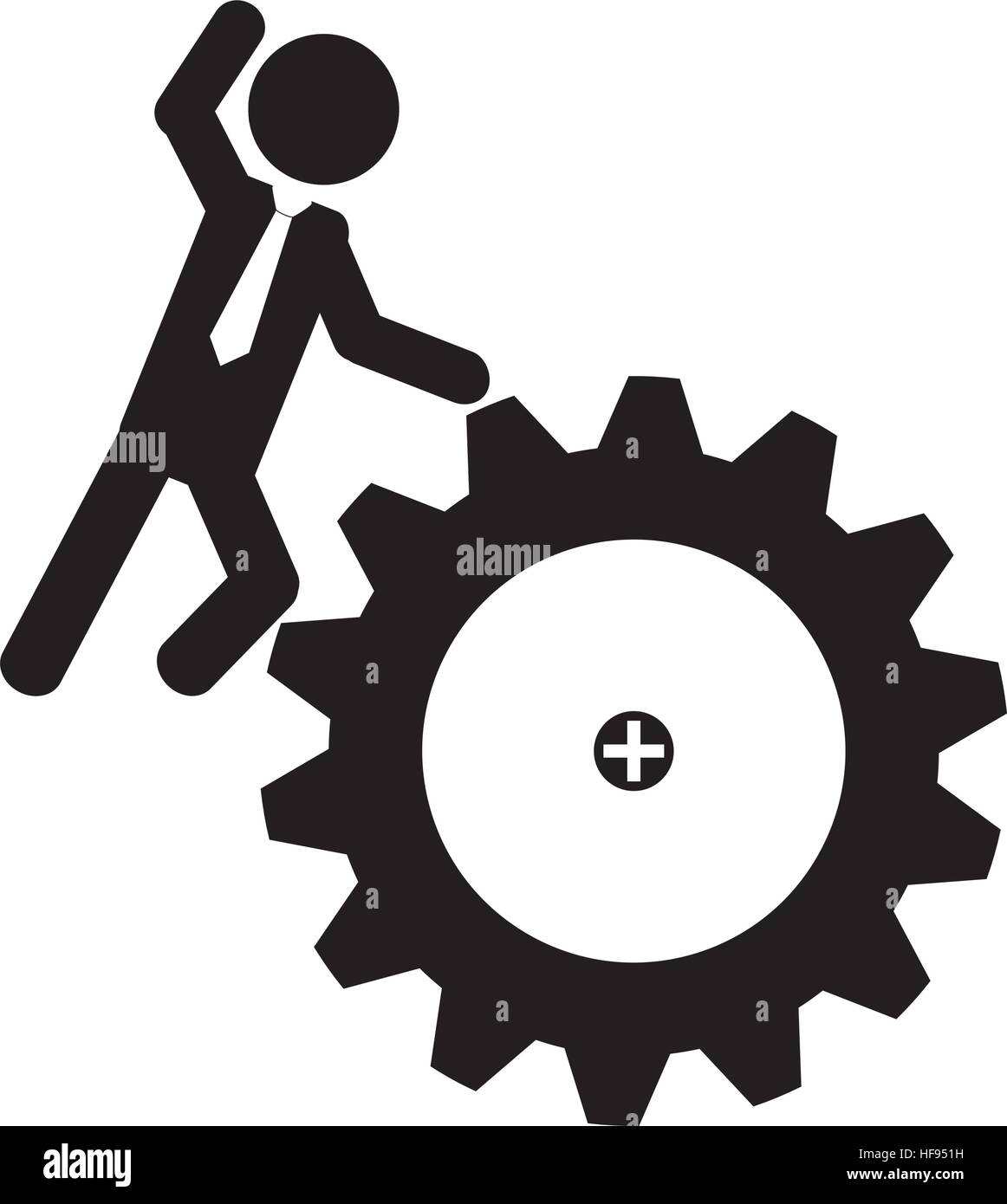 person and gear icon Stock Vector Image & Art - Alamy