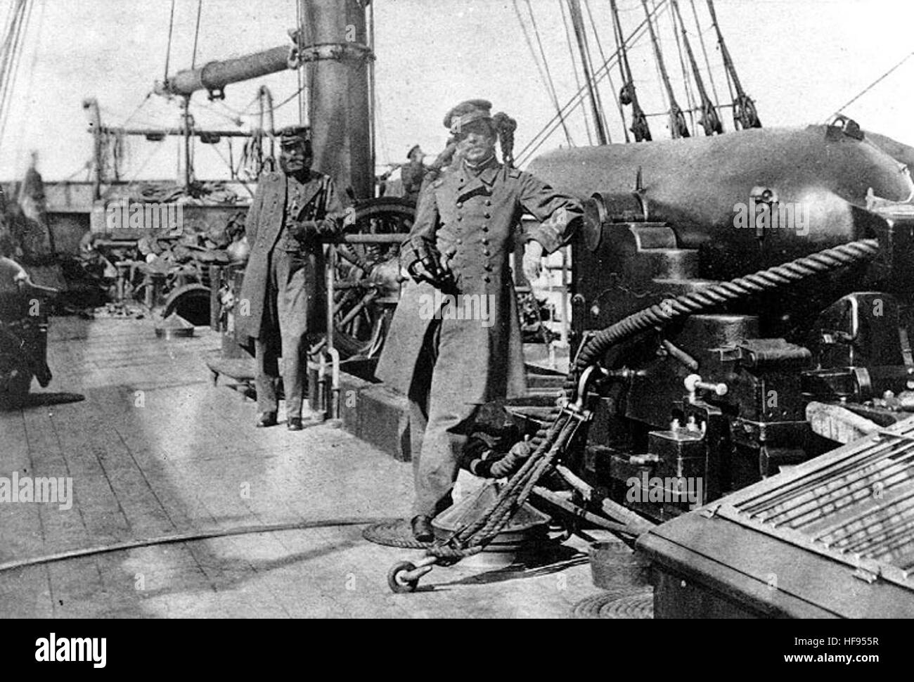 Captain Raphael Semmes and First Lieutenant John Kell aboard CSS ...