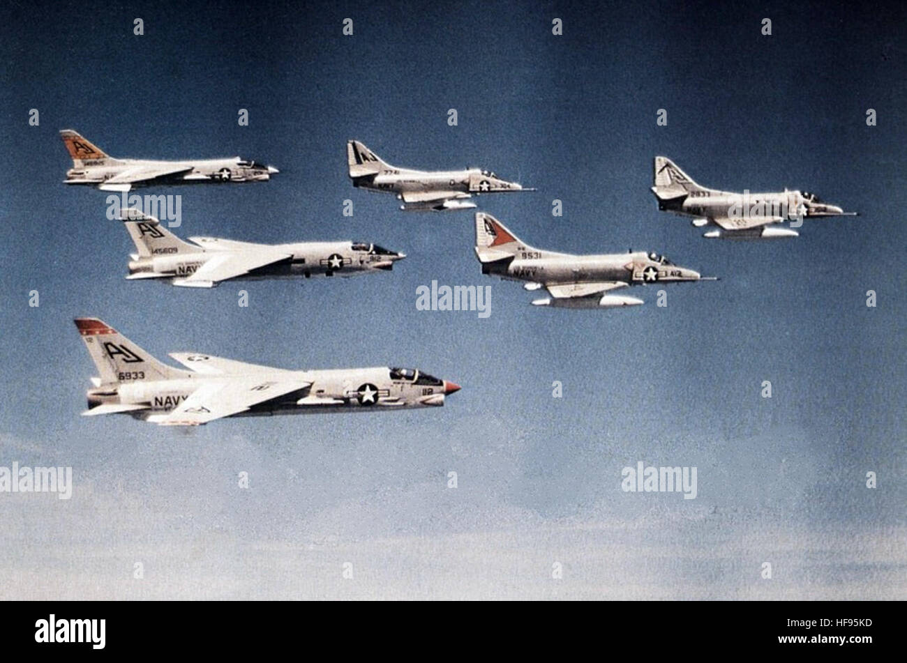 Carrier Air Wing 8 aircraft (USN) in flight c1968 Stock Photo - Alamy