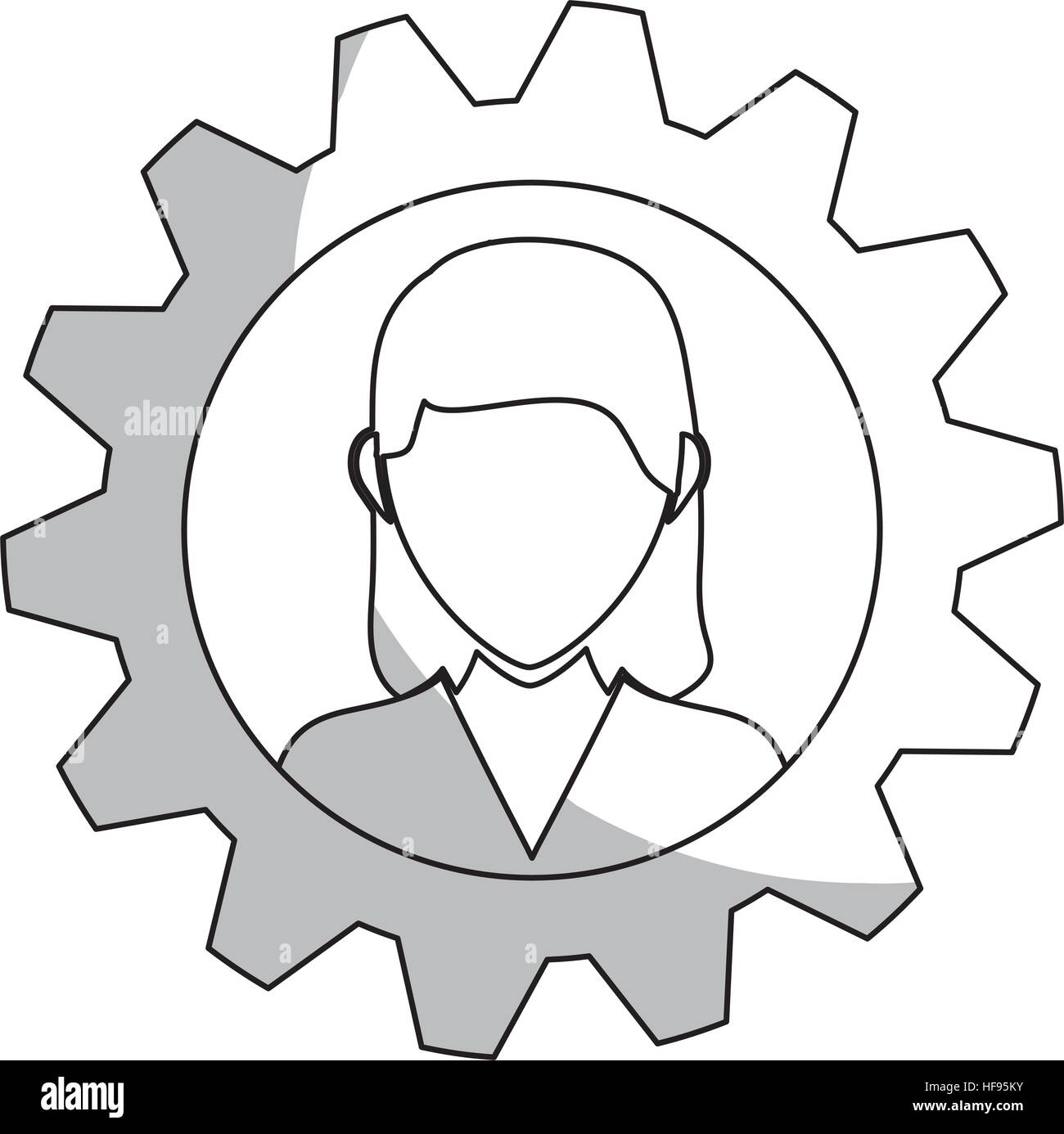 person and gear icon Stock Vector Image & Art - Alamy
