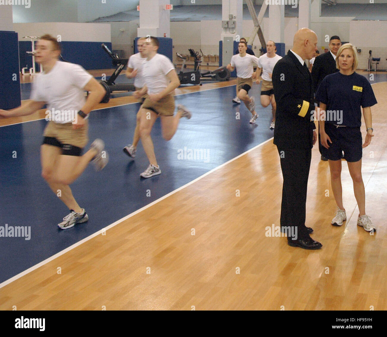 Rear Adm. Sean A. Pybus, left, director of operations for the Center ...
