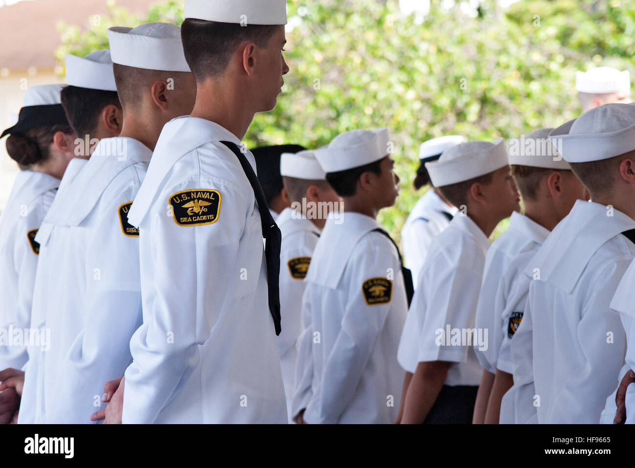 Navy Sea Cadets participate in a change of command ceremony at the ...