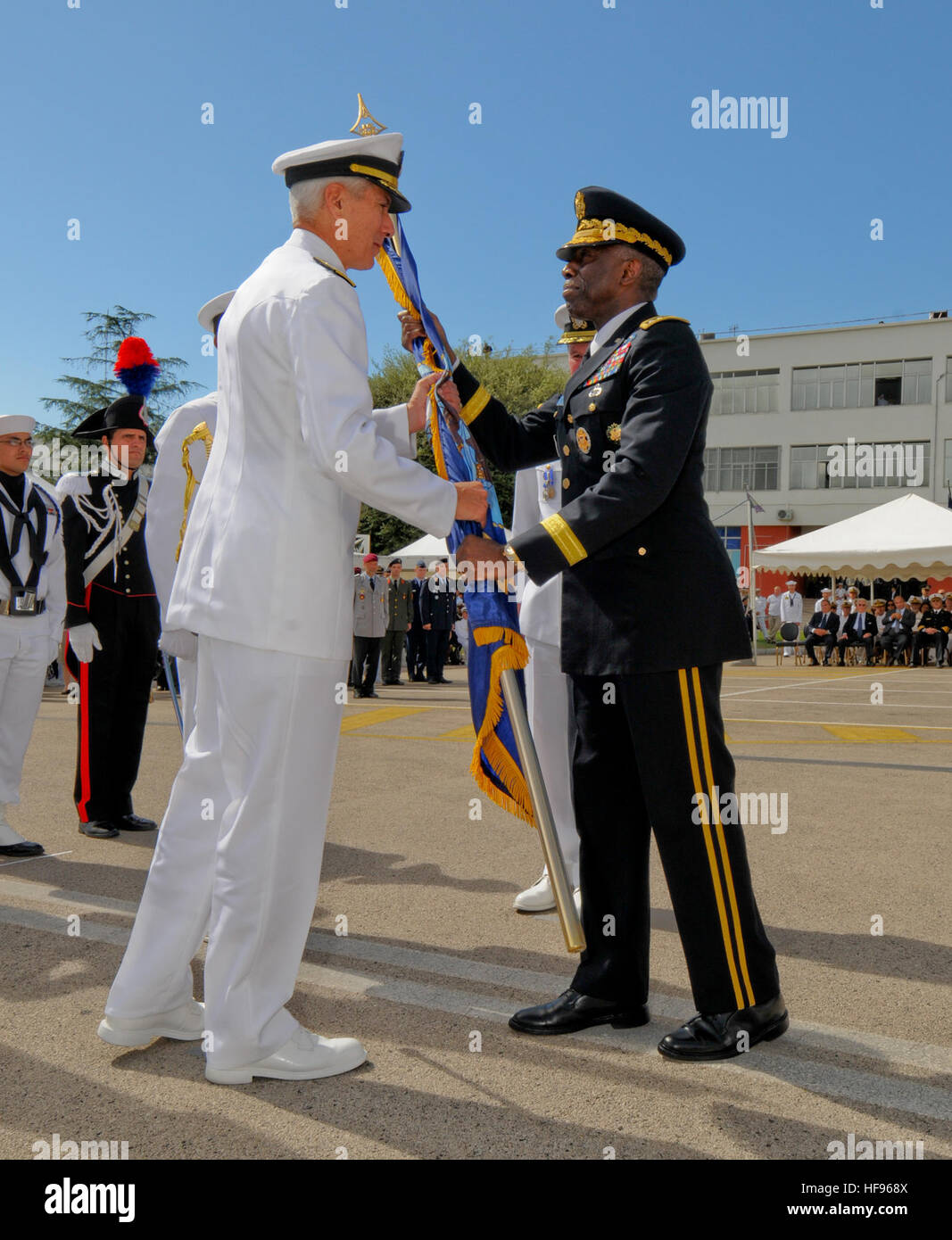 During the U.S. Naval Forces Europe-Africa change of command ceremony ...