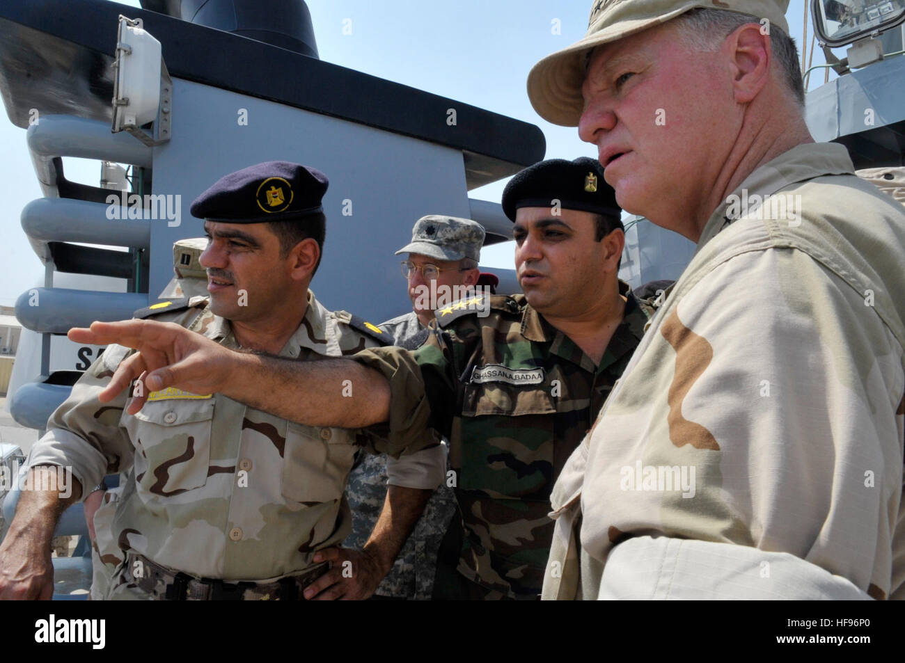 Chief of U.S. Naval Operations Adm. Gary Roughead, right, visits Iraqi ...
