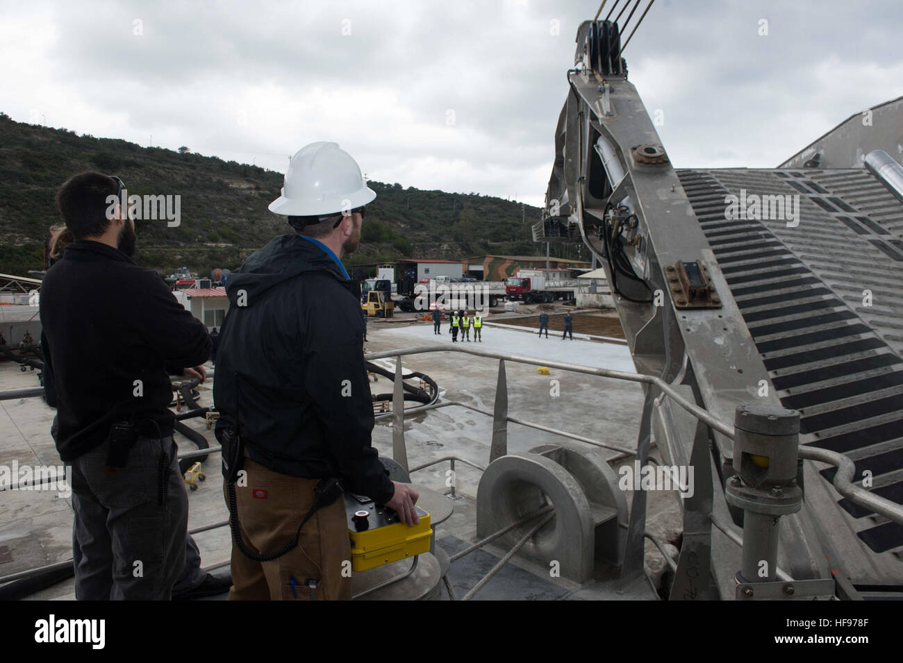Civil service mariners aboard the joint high speed vessel Spearhead ...