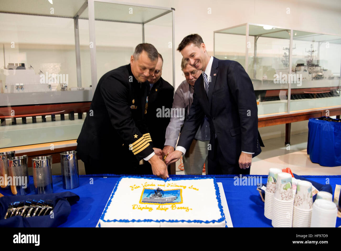 The Display Ship Barry is decommissioned and ceremonially removed from ...