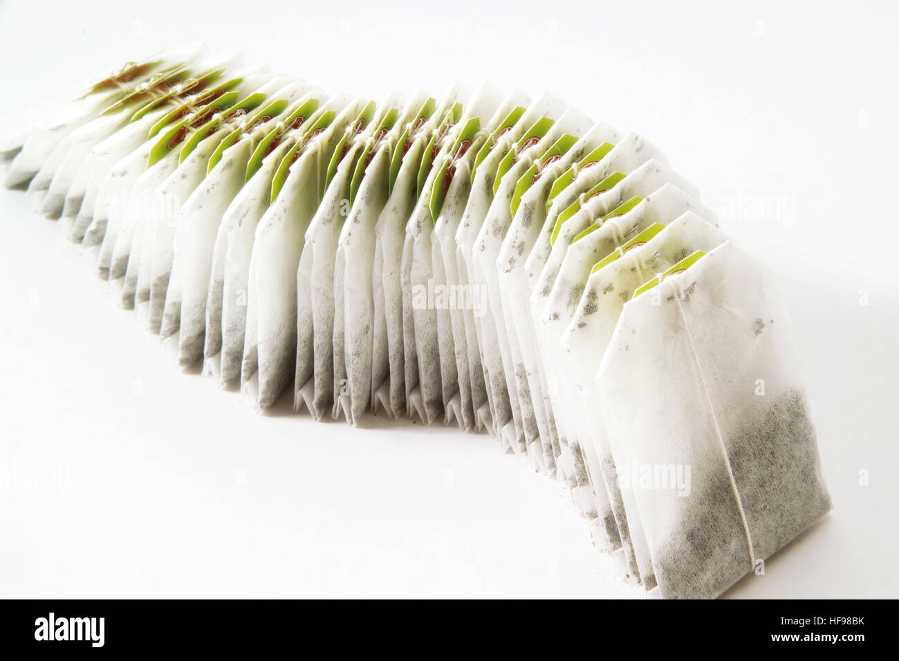 A row of teabags Stock Photo - Alamy