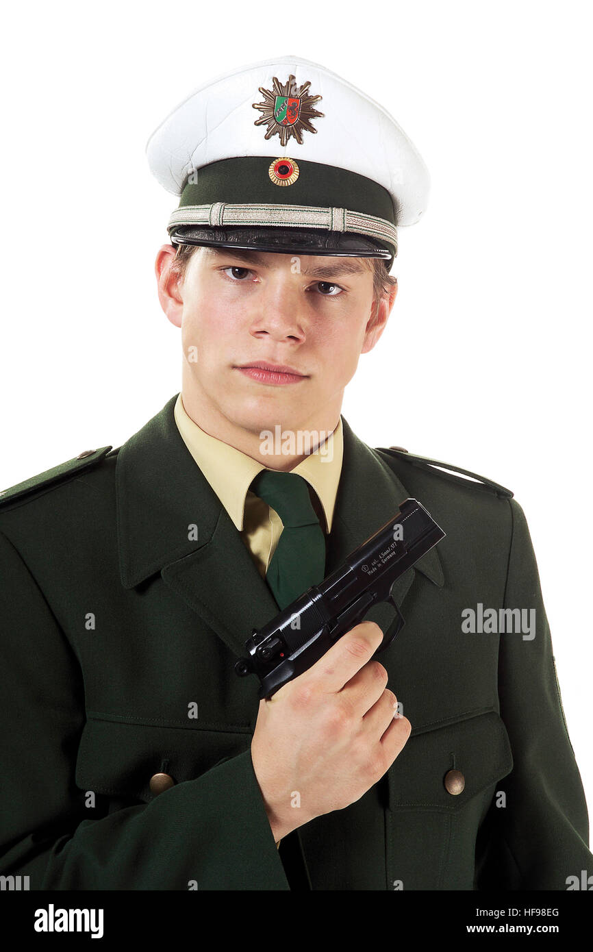 Police Officers With Gun