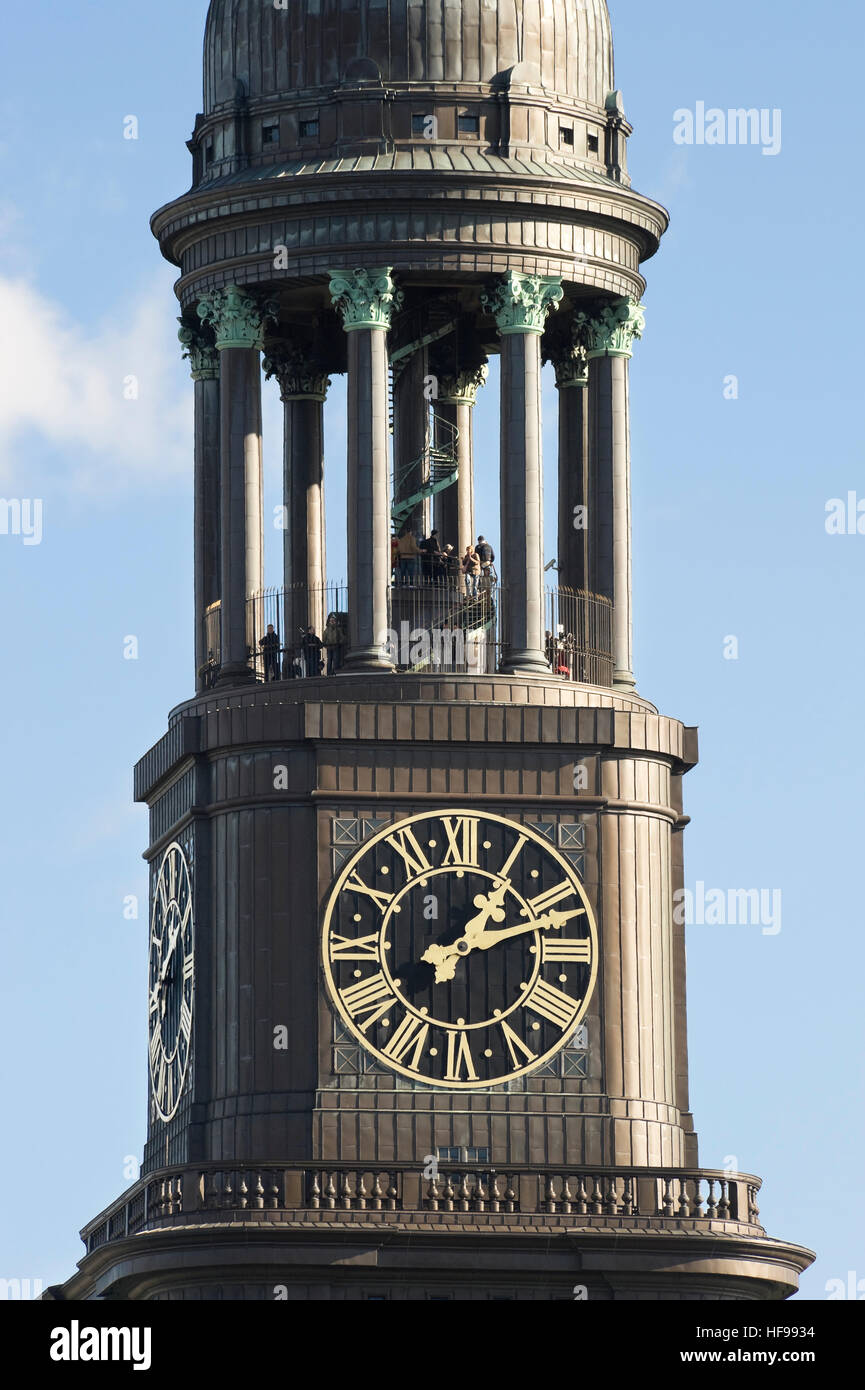 Tower, St. Michaelis Kirche (St. Michael's Church) in Hamburg Stock ...
