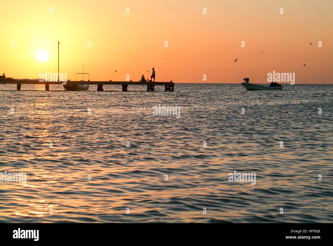 Sunset at the beach of Holbox Island, Mexico Stock Photo - Alamy