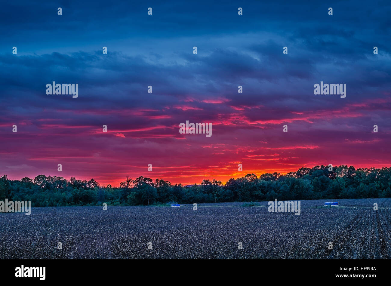 Red and Blue Sunset Stock Photo - Alamy