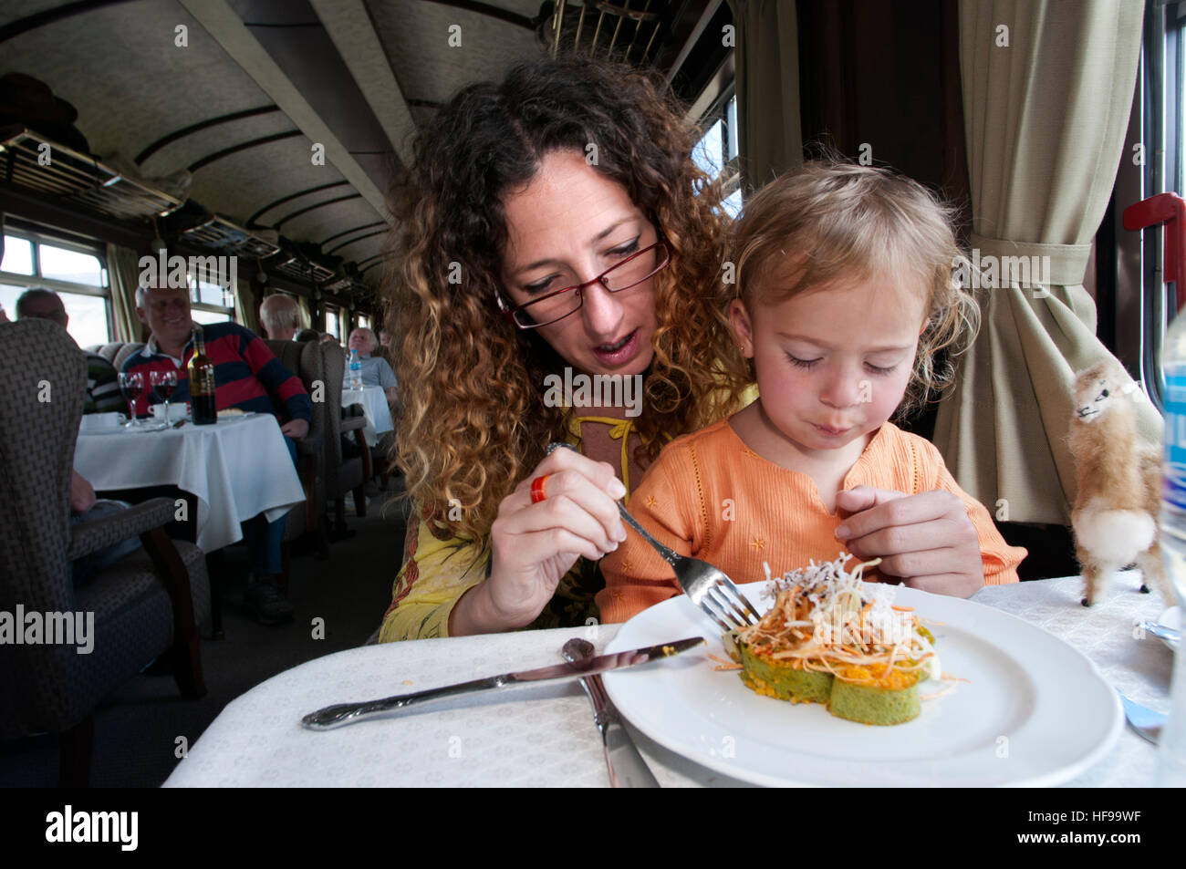 Andean Explorer, luxury train from Cusco to Puno. Train inside ...