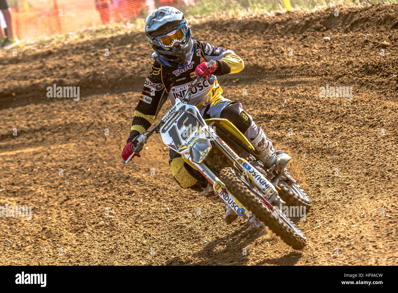 motocross rider in the race Stock Photo - Alamy