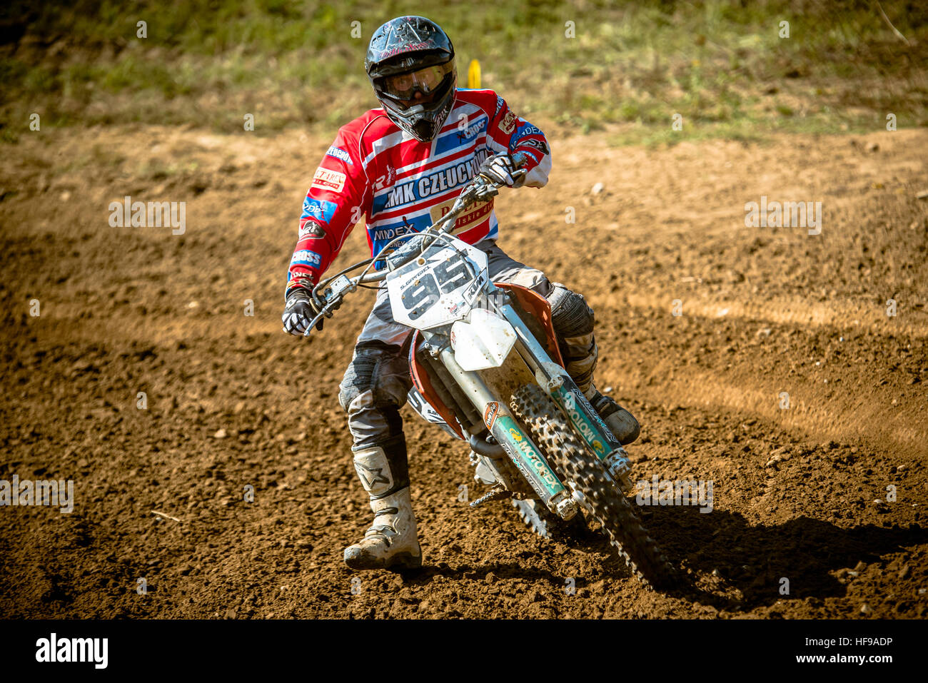 motocross rider in the race Stock Photo - Alamy