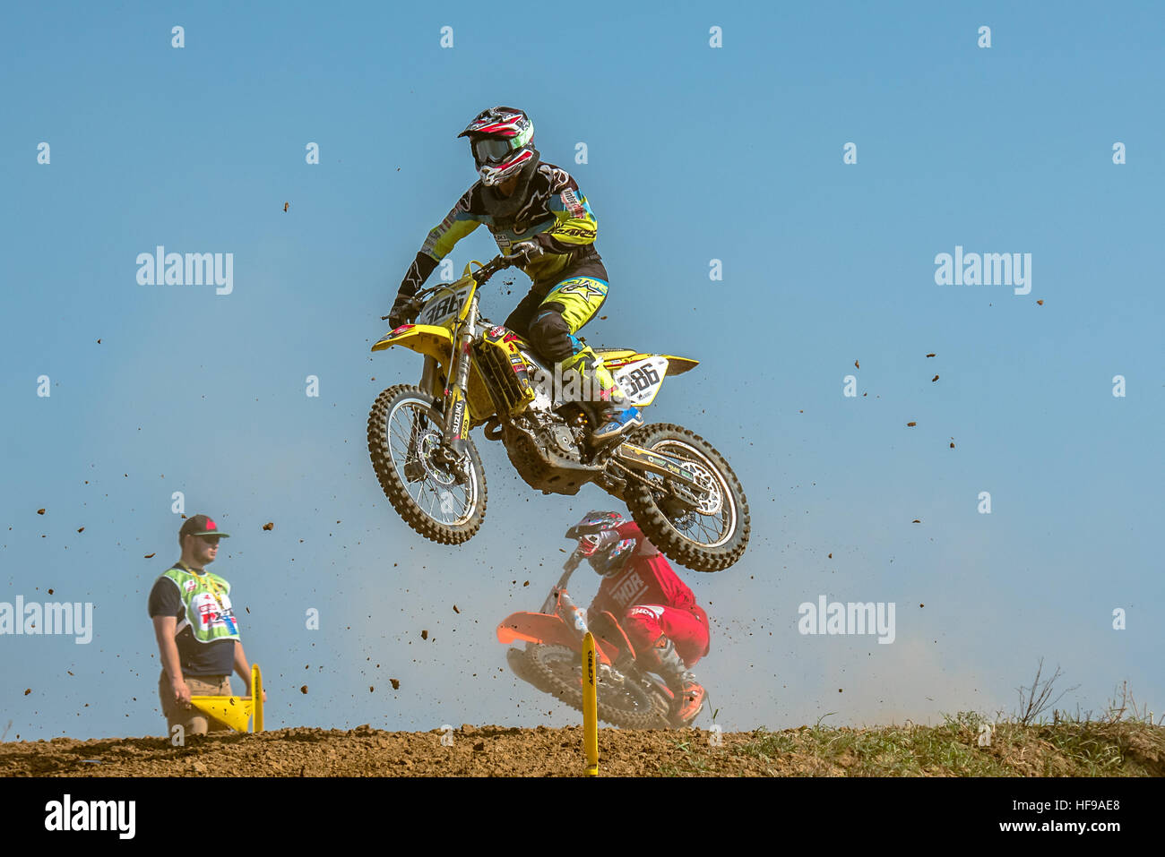 motocross rider in the race Stock Photo - Alamy