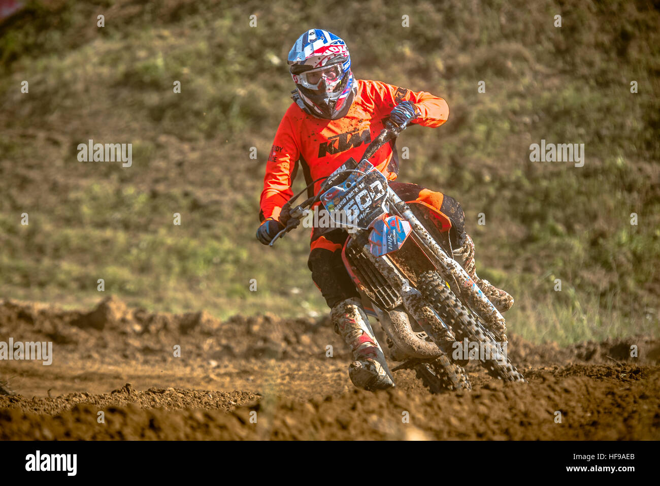 motocross rider in the race Stock Photo - Alamy