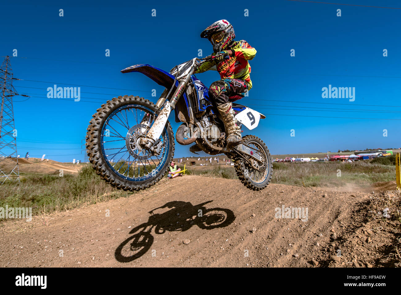 motocross rider in the race Stock Photo - Alamy