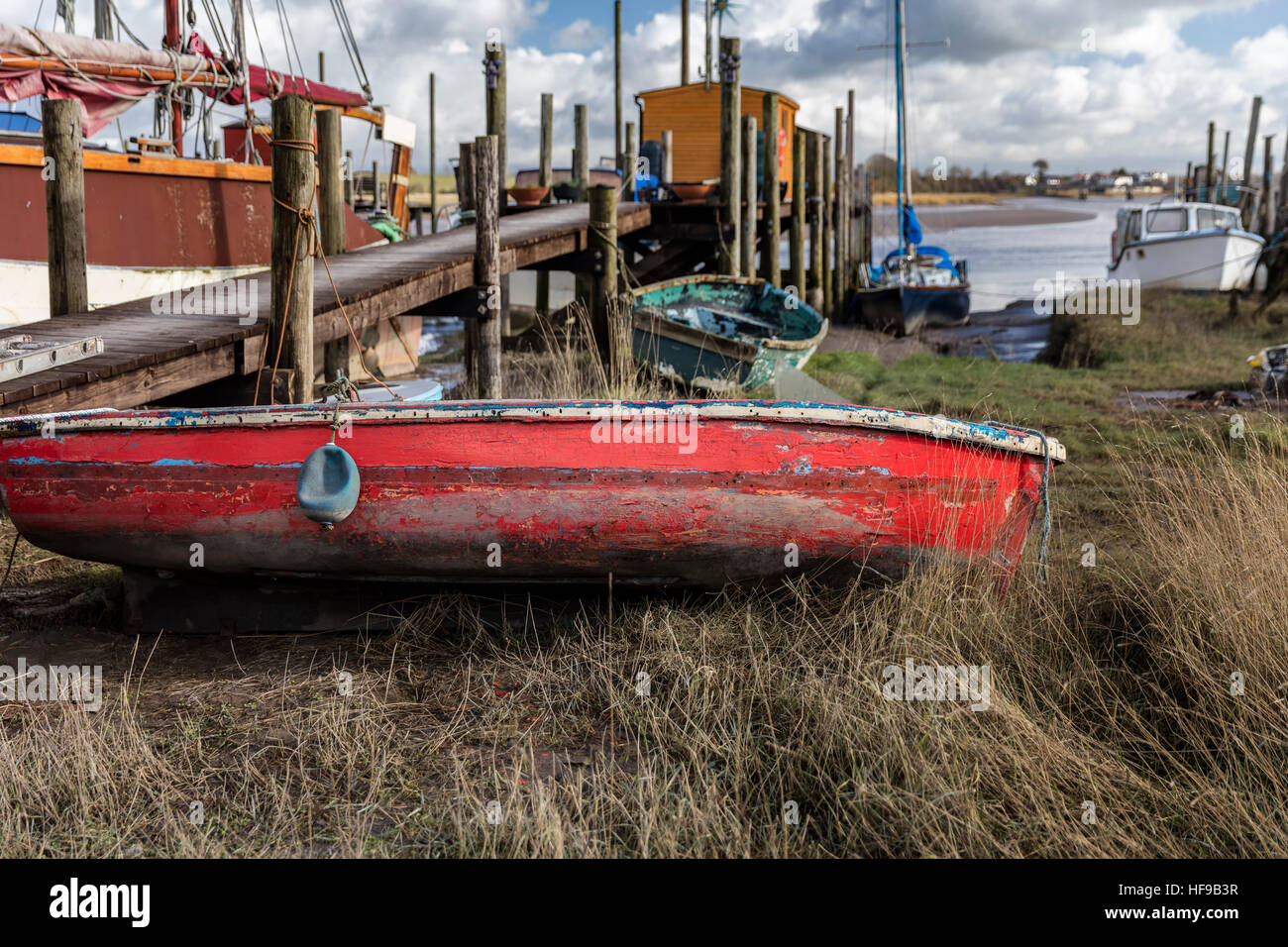 Boats of Skippool creek Stock Photo - Alamy