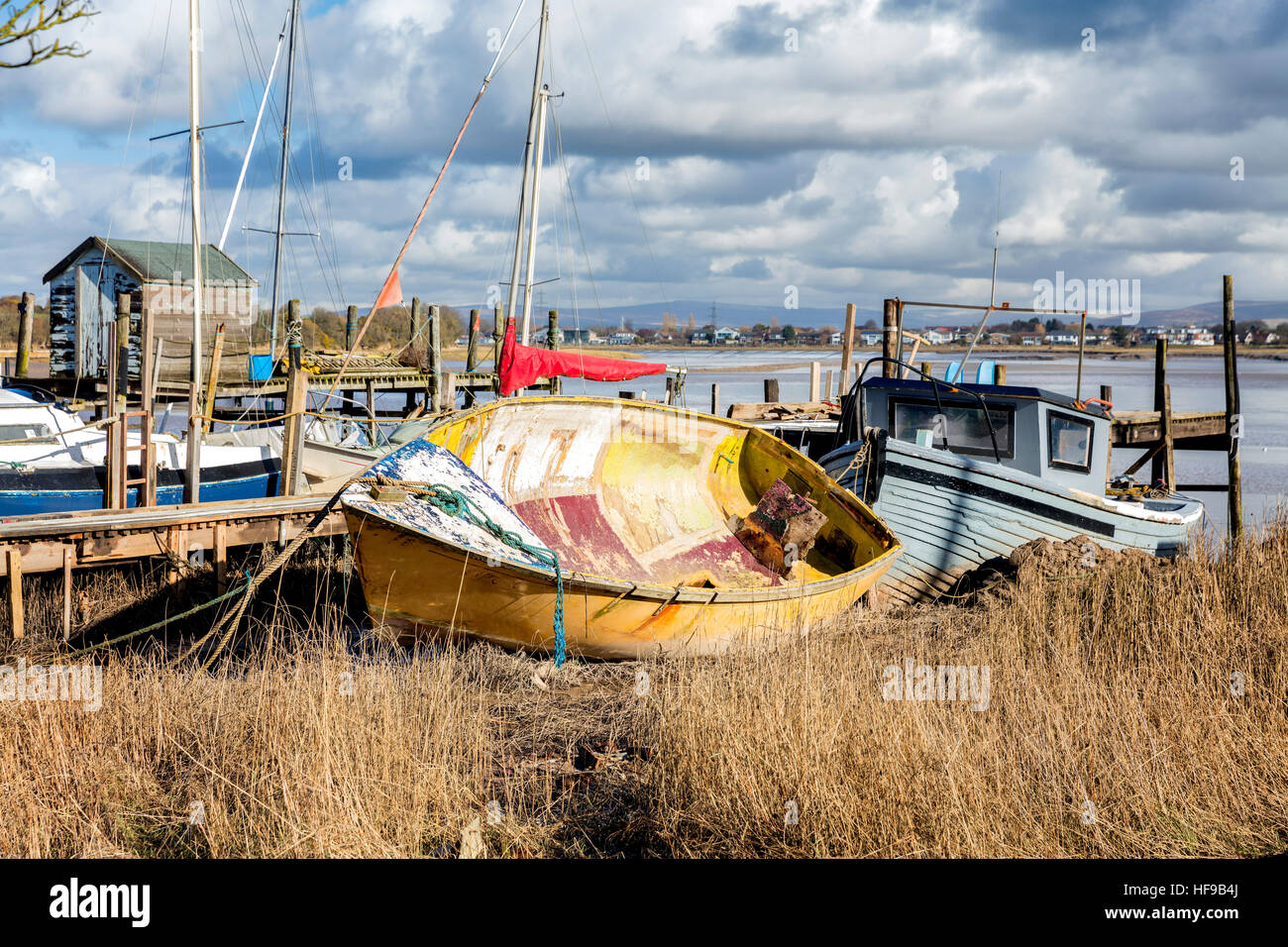 Boats of Skippool creek Stock Photo - Alamy