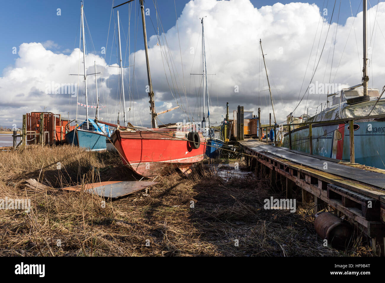 Boats of Skippool creek Stock Photo - Alamy