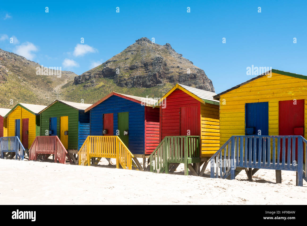 Colorful beach huts Stock Photo - Alamy