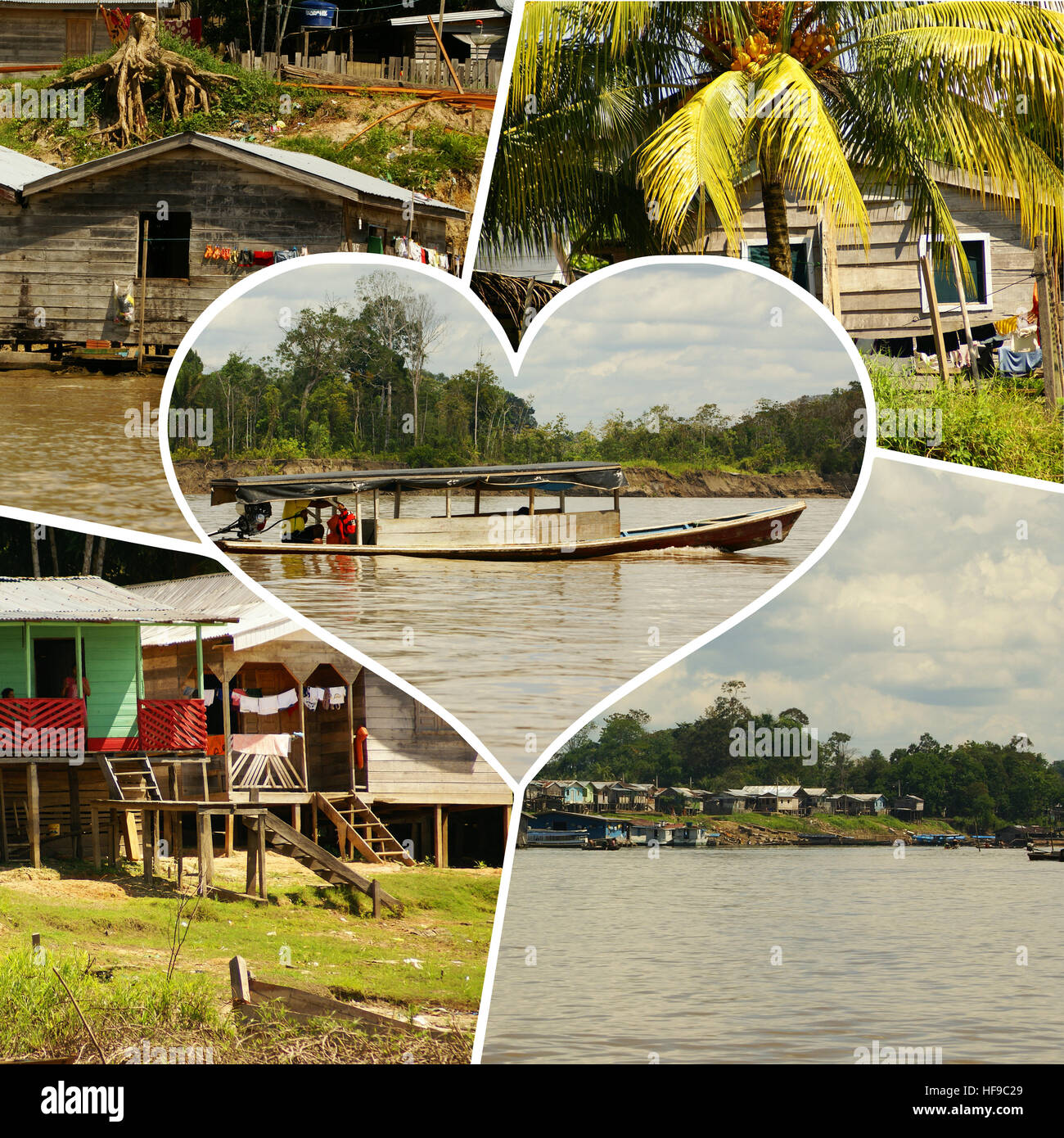 Collage of amazonia,Peru (my photos Stock Photo - Alamy