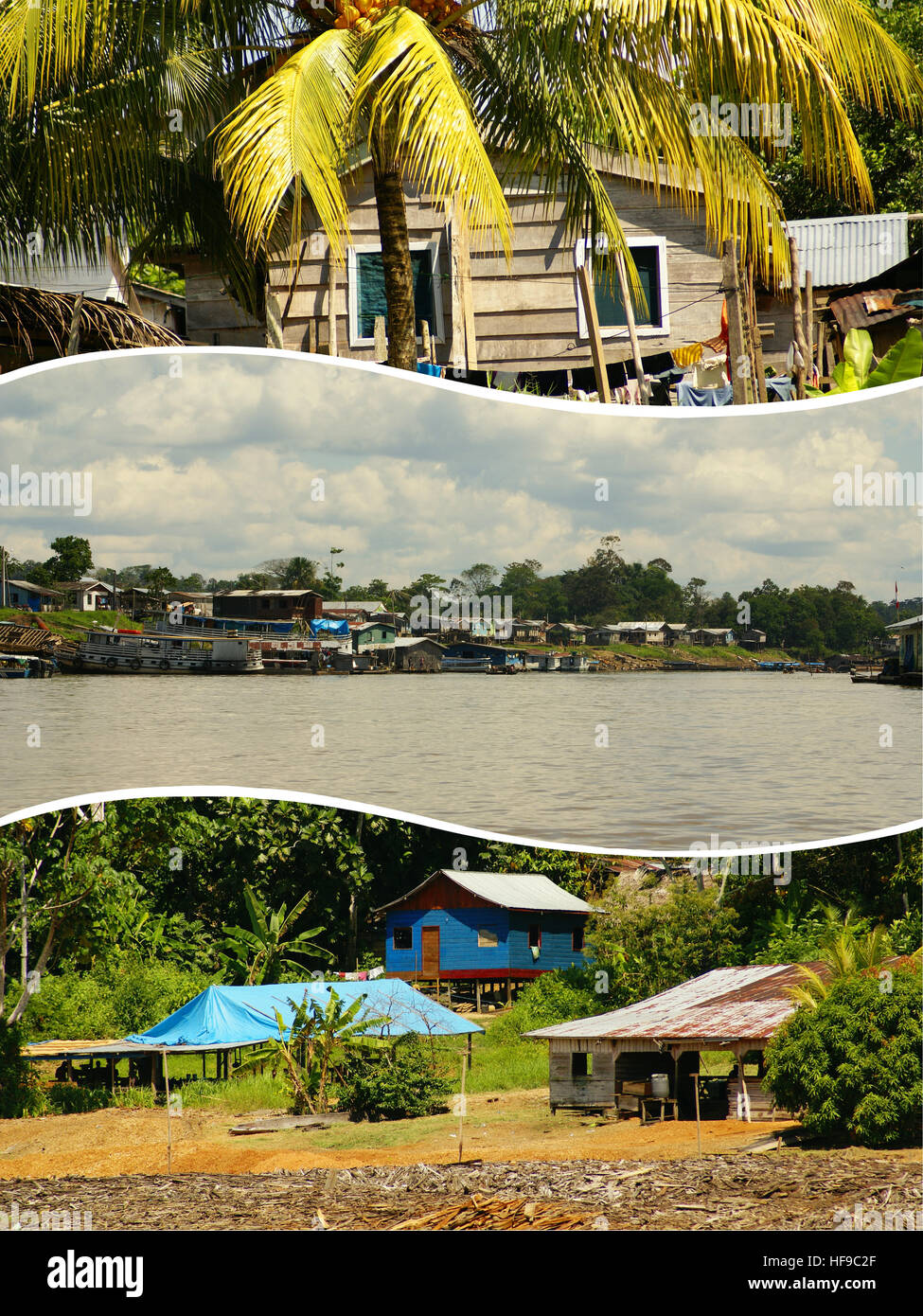 Collage of amazonia,Peru (my photos Stock Photo - Alamy
