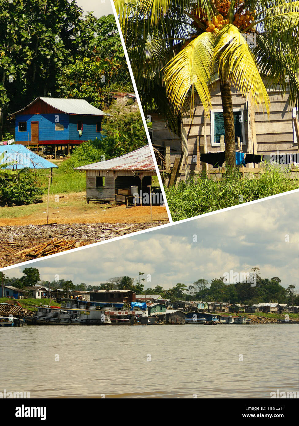 Collage of amazonia,Peru (my photos Stock Photo - Alamy