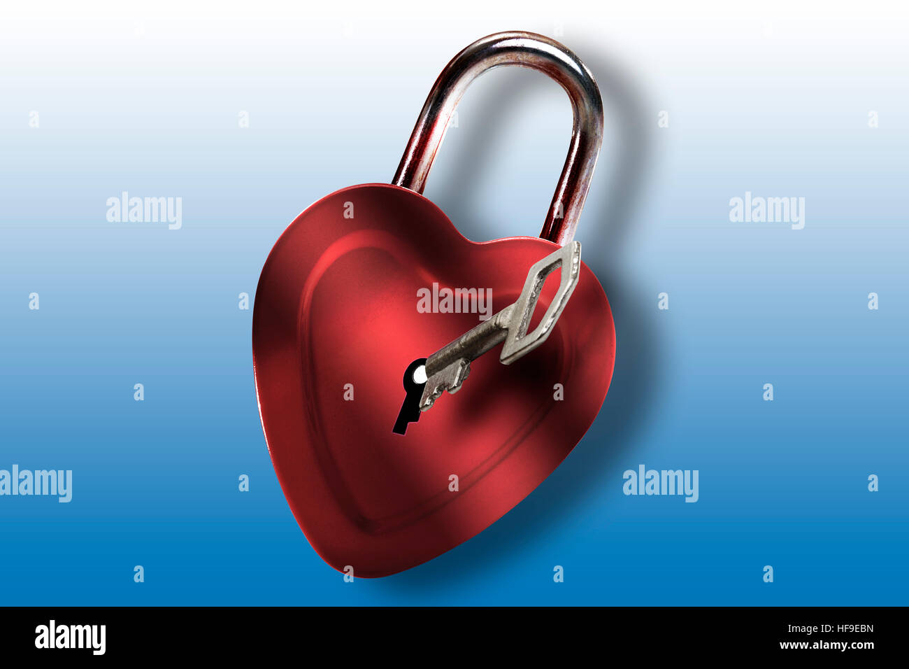 Locked-up metal heart Stock Photo - Alamy