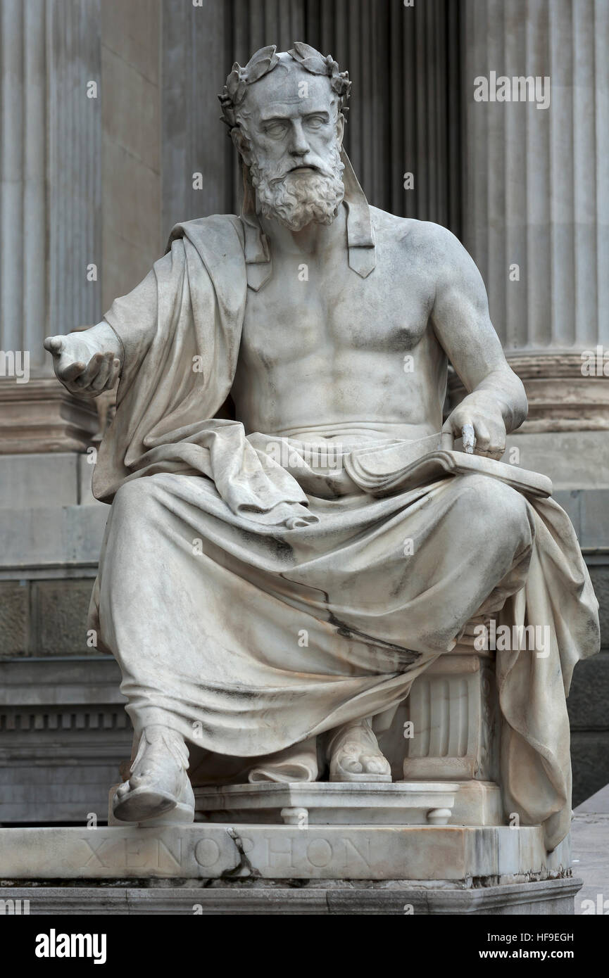 Vienna austria parliament statue xenophon hi-res stock photography and ...