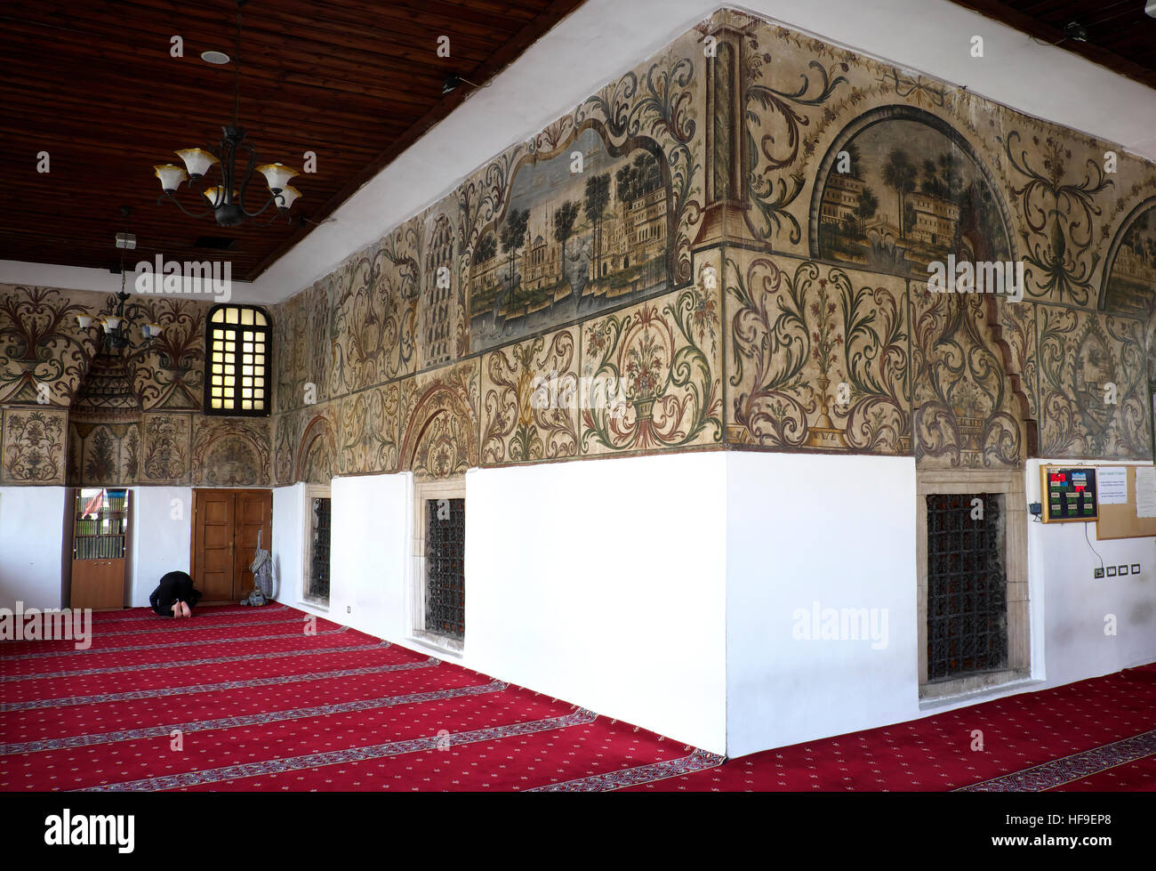Prayer room, Et`hem Bey Mosque, Tirana, Albania Stock Photo - Alamy