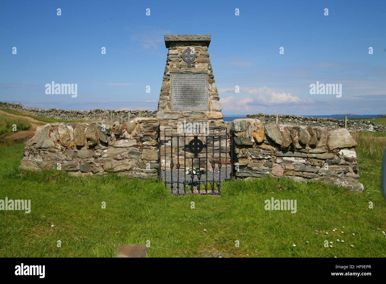 Memorial for Irish emigrants, Islay Island, Inner Hebrides, Scotland ...