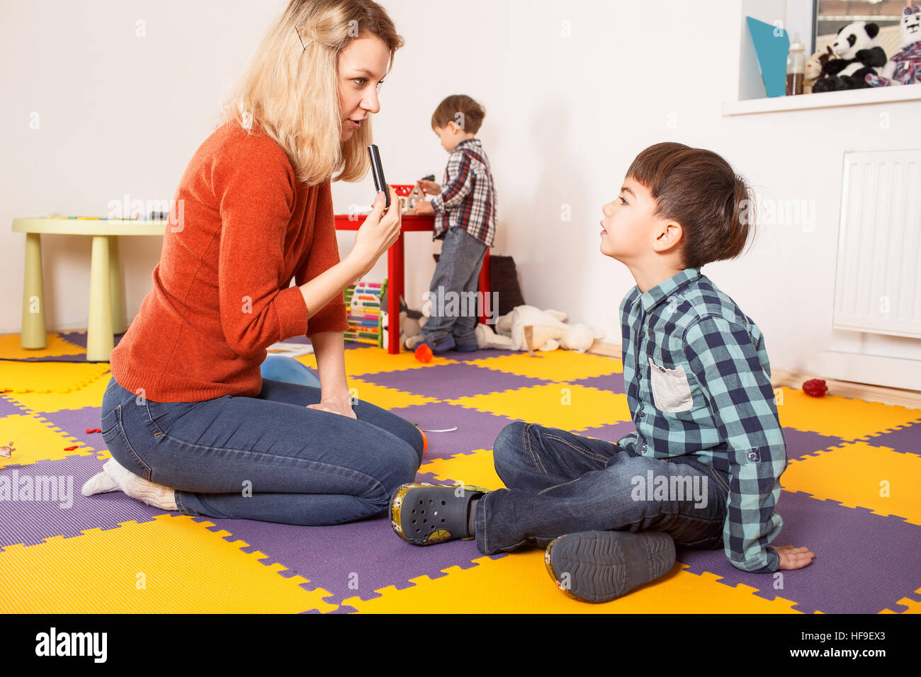 Child interview child hi-res stock photography and images - Alamy