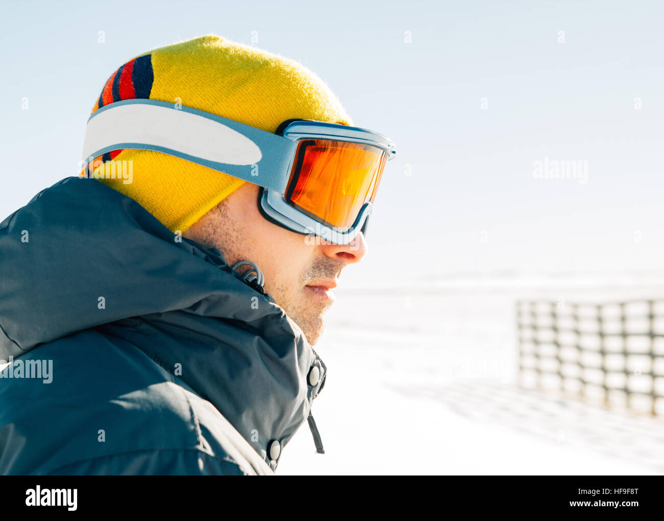 Man Skier portrait in winter Stock Photo - Alamy