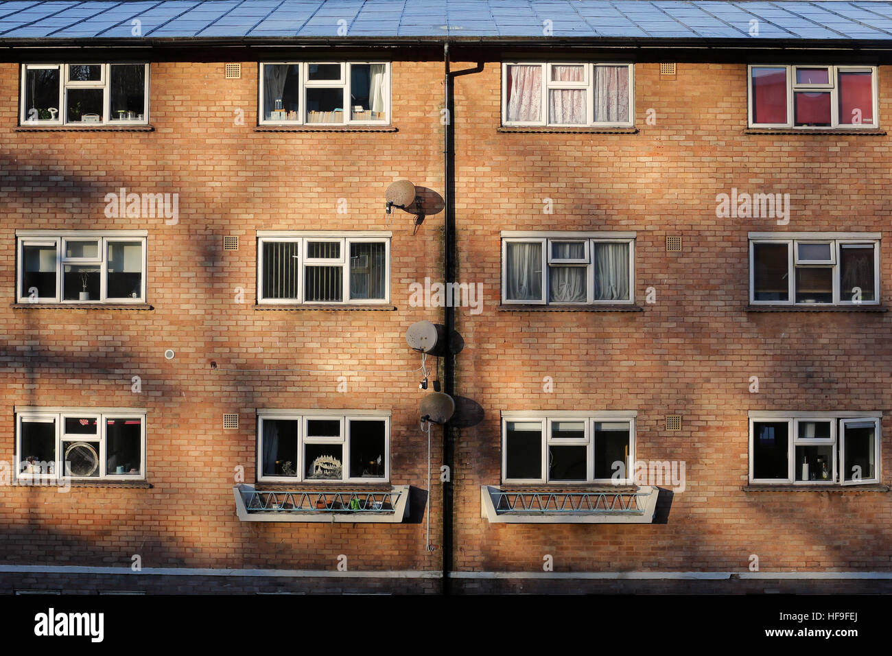 Exterior windows in flats Stock Photo - Alamy