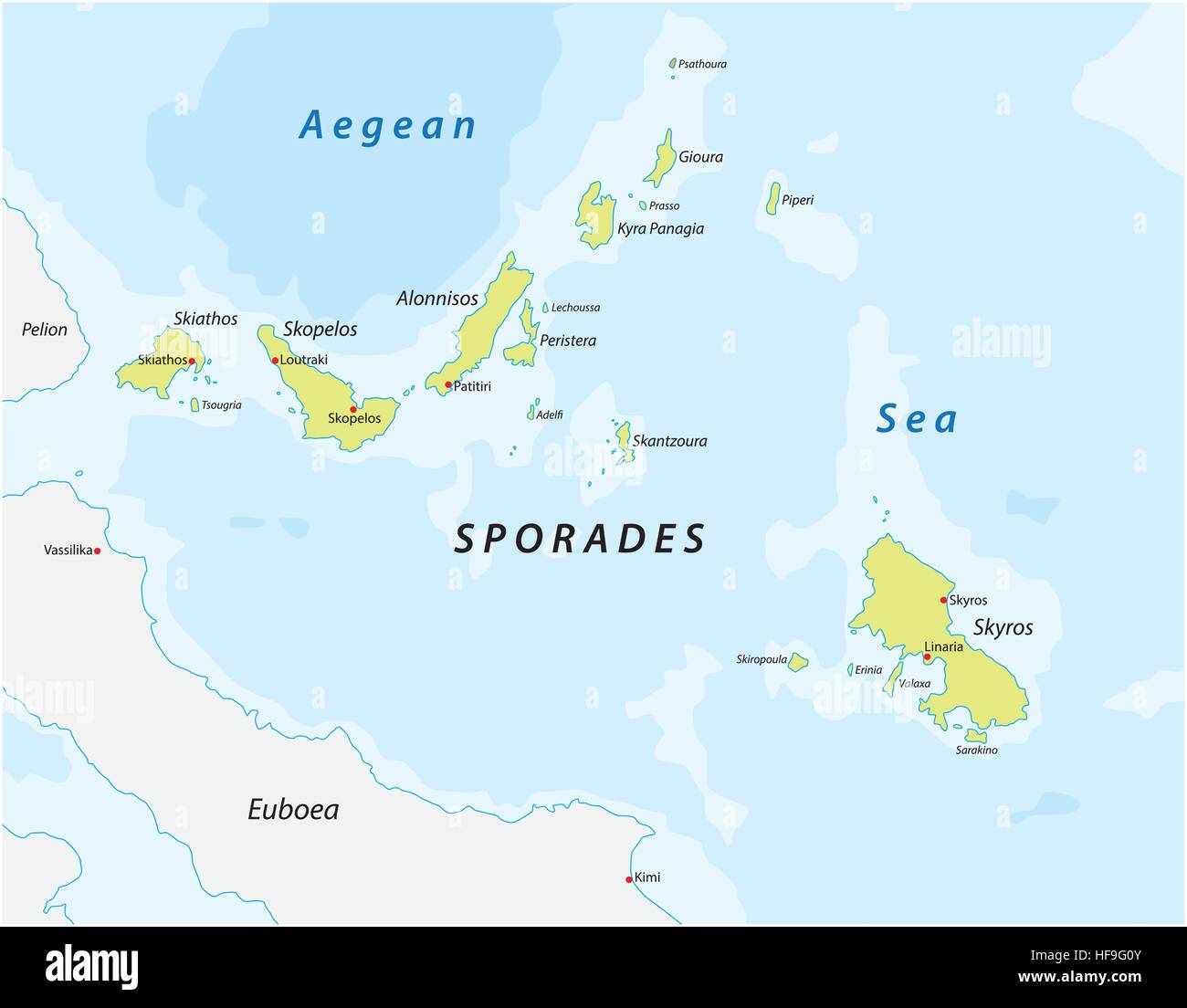 Greek sporades island Stock Vector Images - Alamy