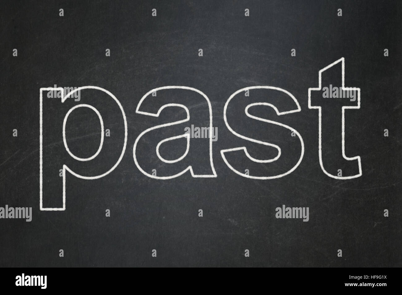 Time concept: Past on chalkboard background Stock Photo - Alamy