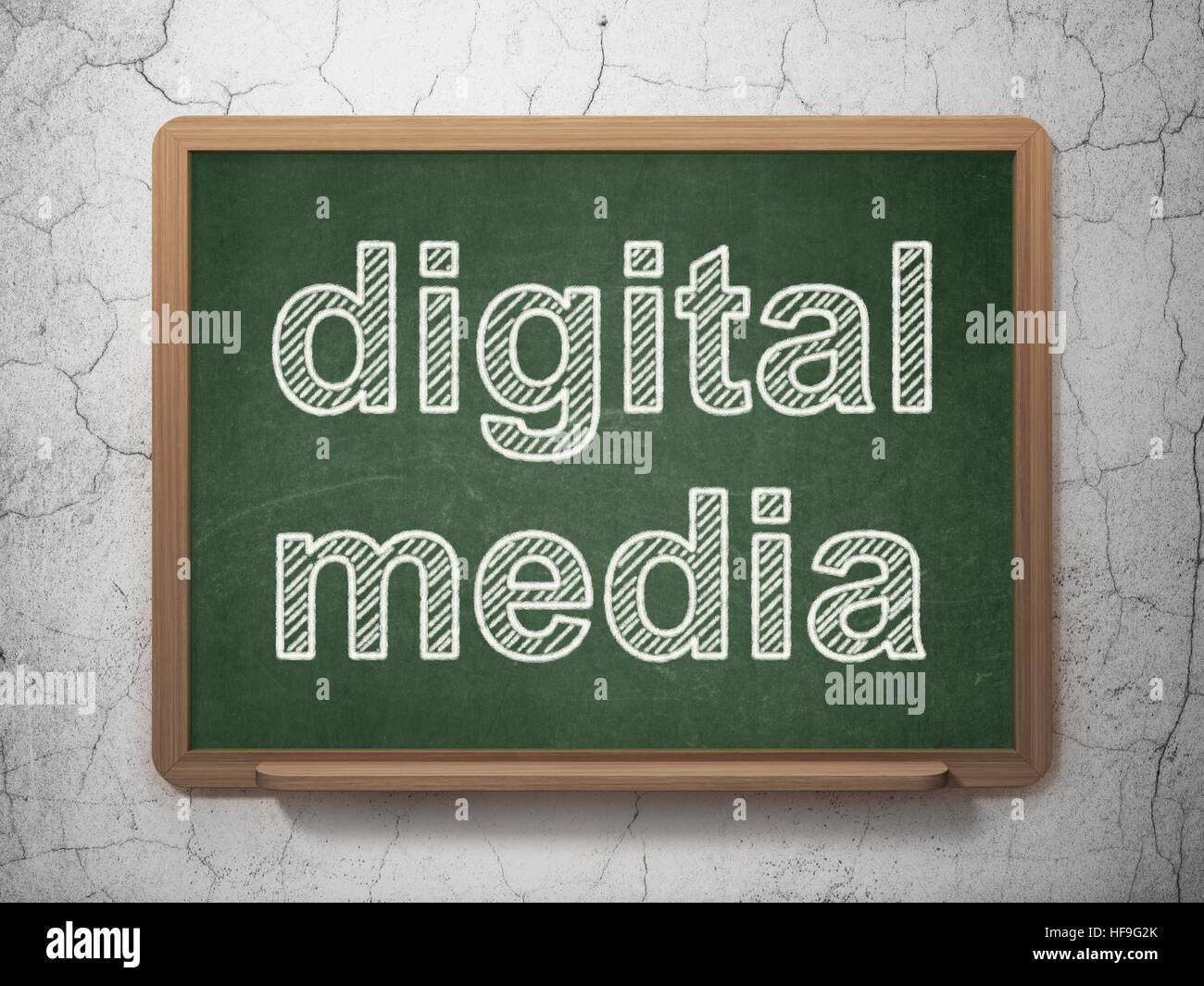 Marketing concept: Digital Media on chalkboard background Stock Photo ...
