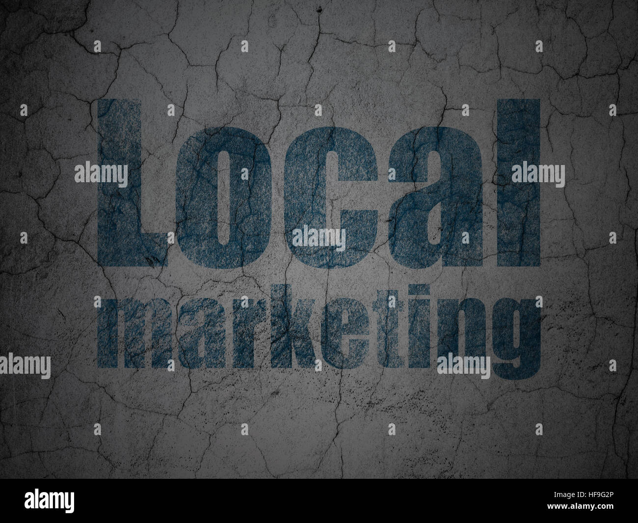 Advertising concept: Local Marketing on grunge wall background Stock ...