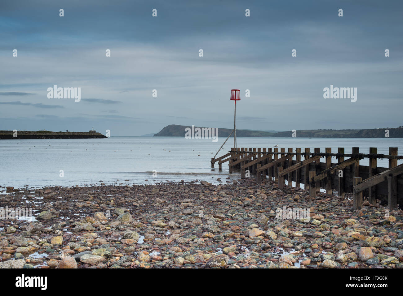 Beach at Fishguard harbour, Pembrokeshire wales Stock Photo - Alamy