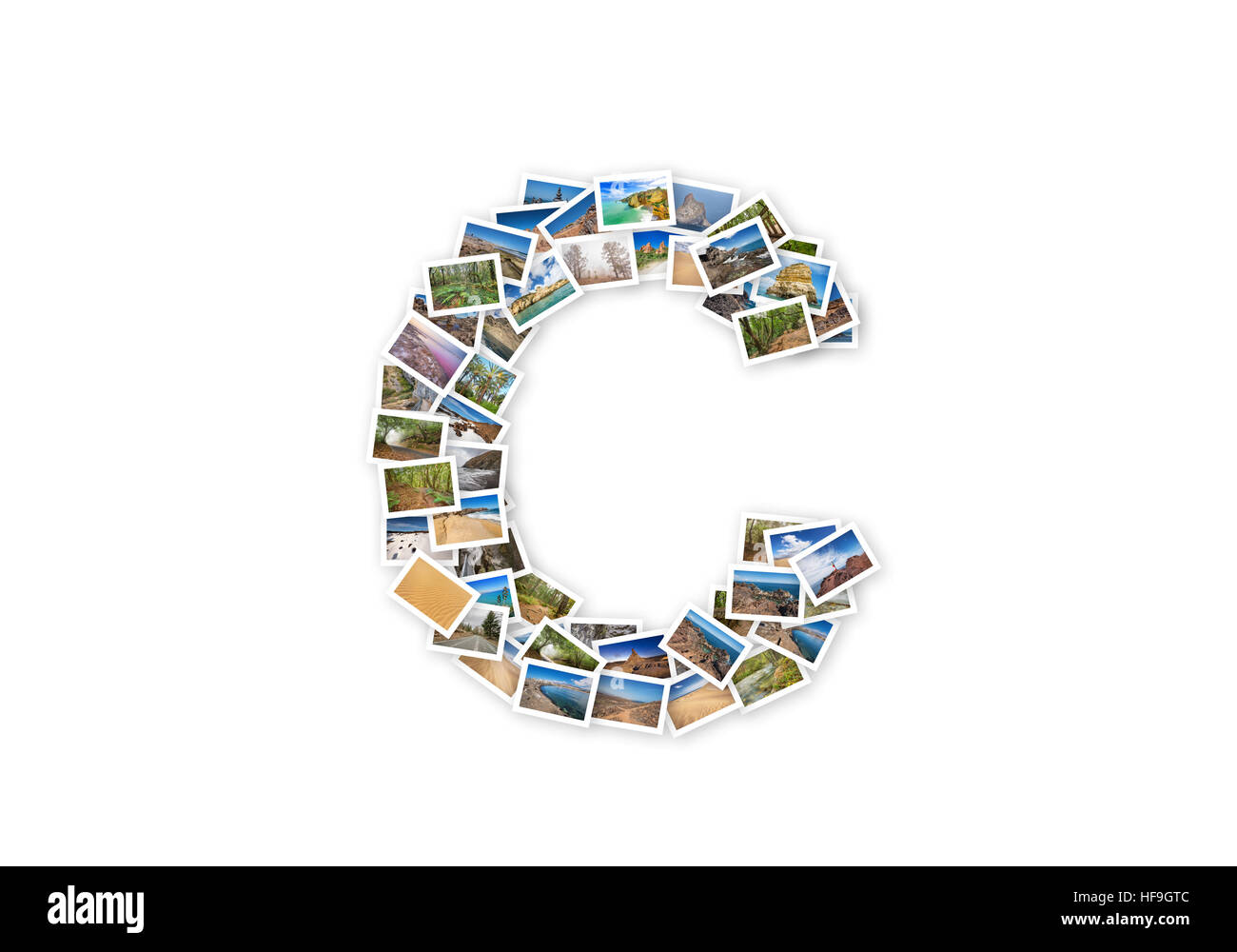 Letter C uppercase font shape alphabet collage made of my best ...